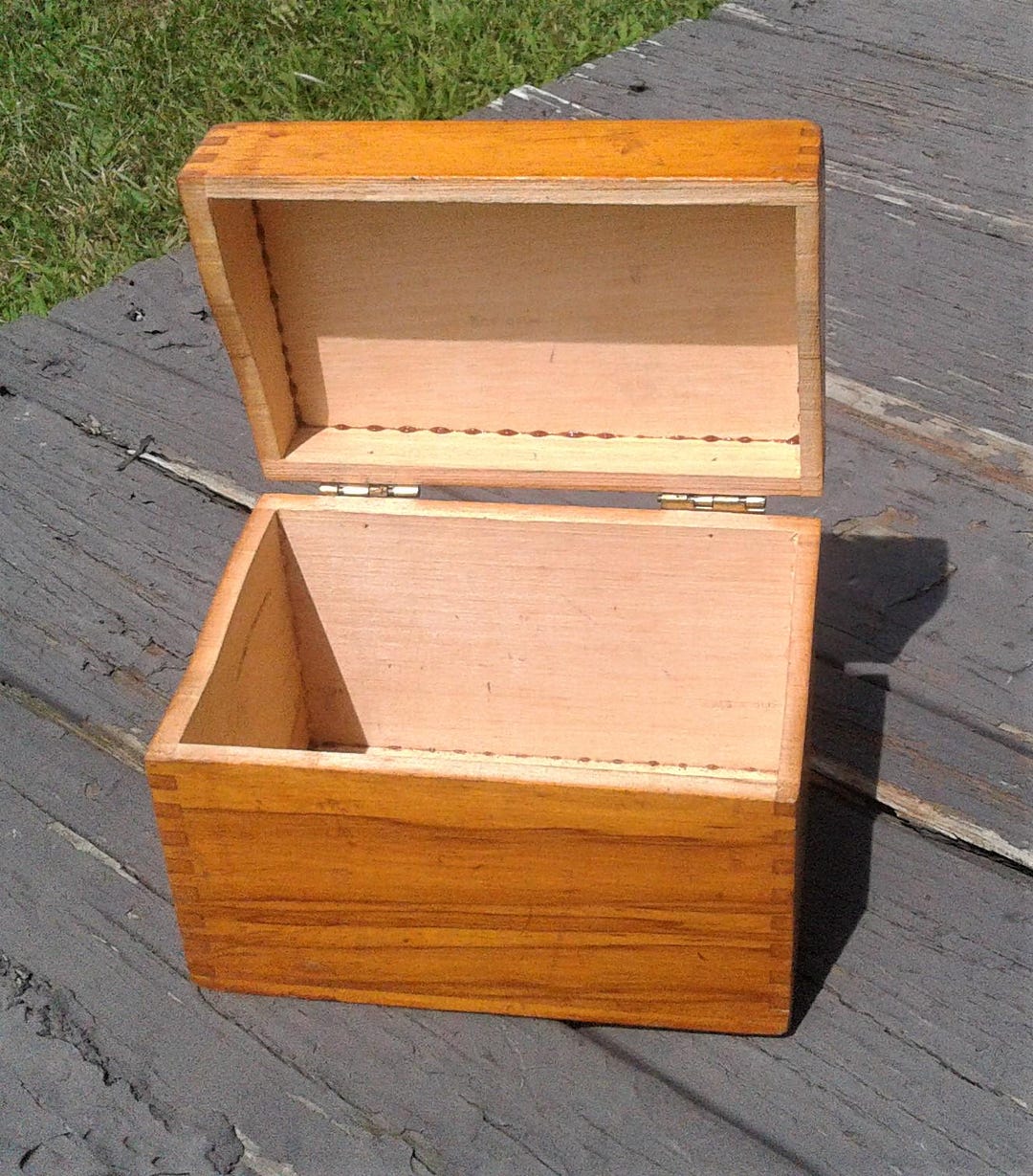 Antique Index Recipe Card File Box Maple Wood 1930s Era - Etsy
