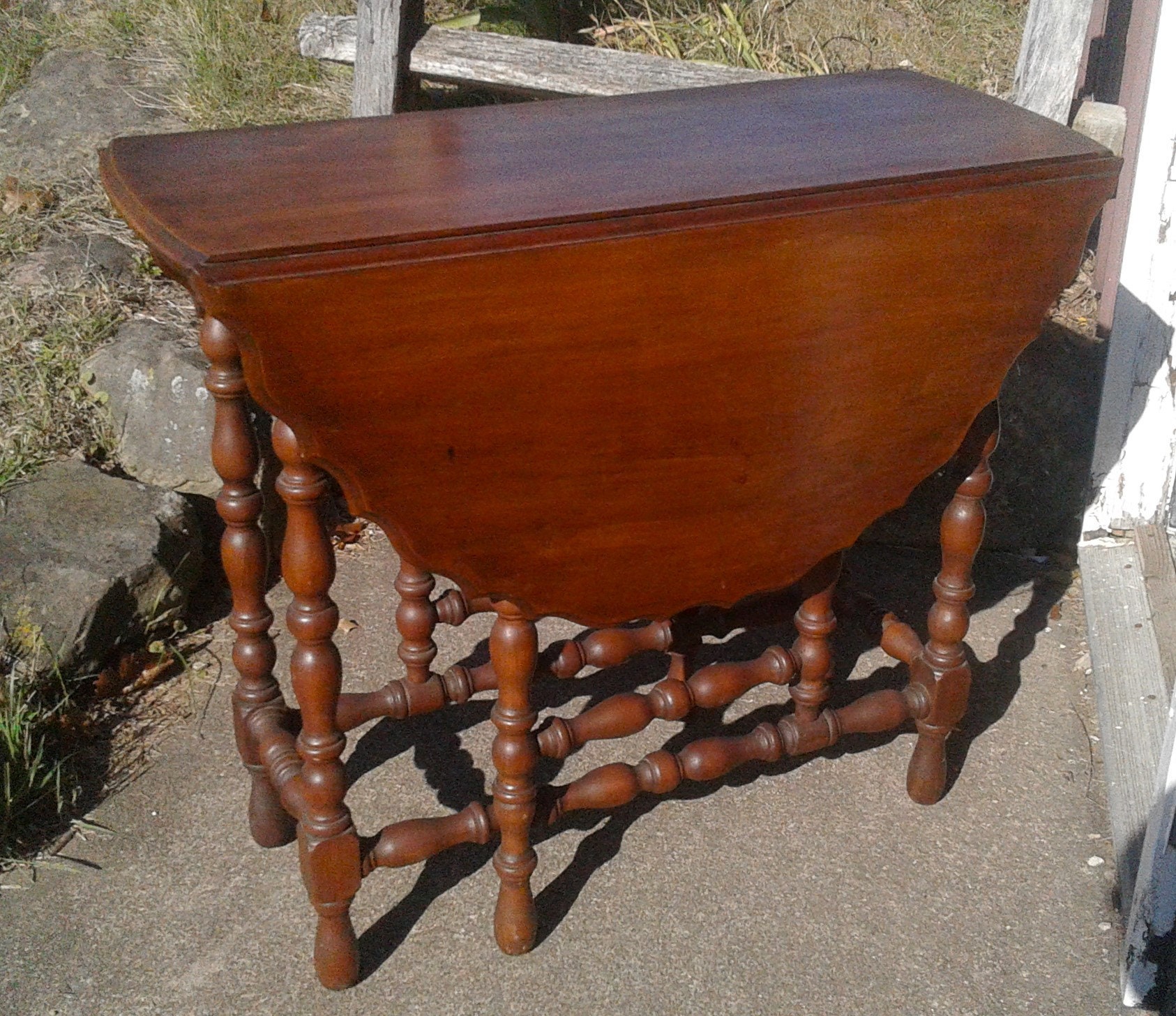 Antique Imperial Mahogany Gate Leg Drop Leaf Table Grand Rapids Michigan Etsy