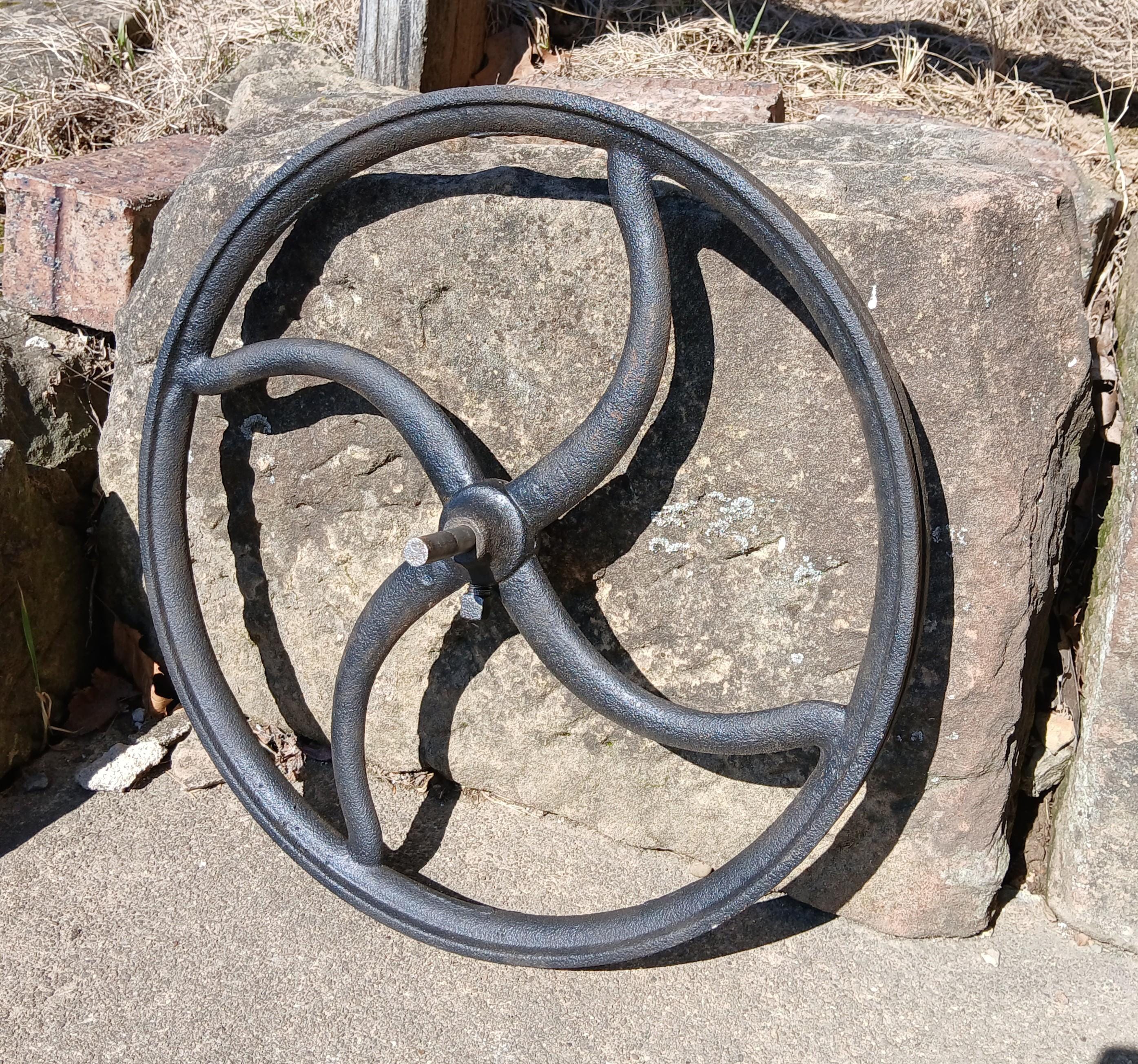 Antique Cast Iron Flywheel for Foot Treadle Powered Machinery 17.50 in ...