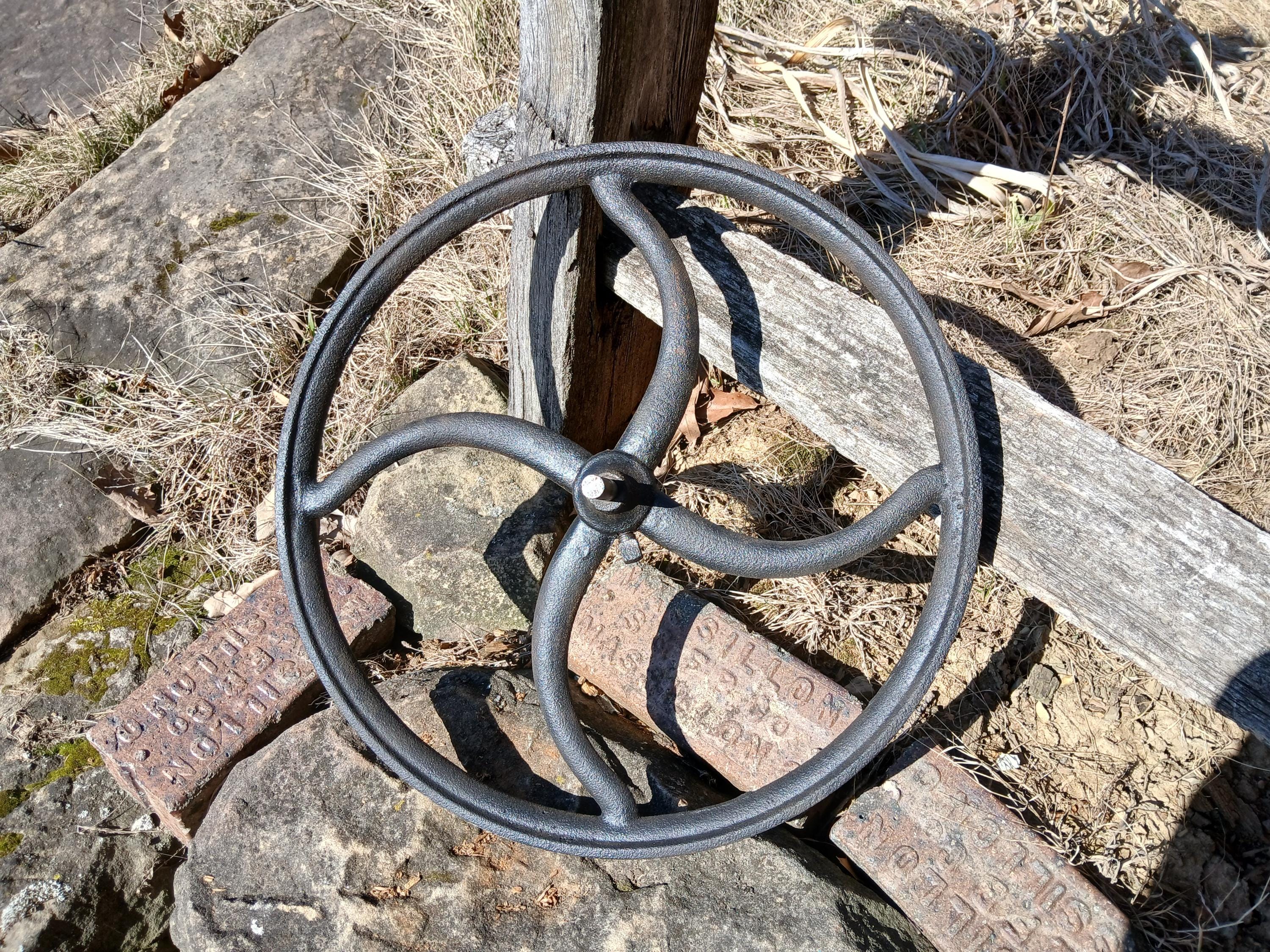 Antique Cast Iron Flywheel for Foot Treadle Powered Machinery 17.50 in ...