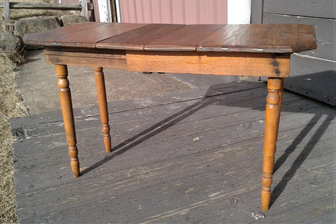 Antique Child Size Wooden Extension Table W 2 Leaves Salesman - Etsy