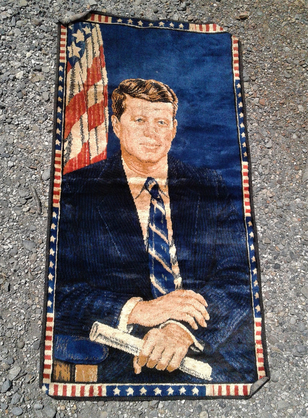 Vintage Vertical John F. Kennedy Velvet Wall Tapestry JFK at - Etsy