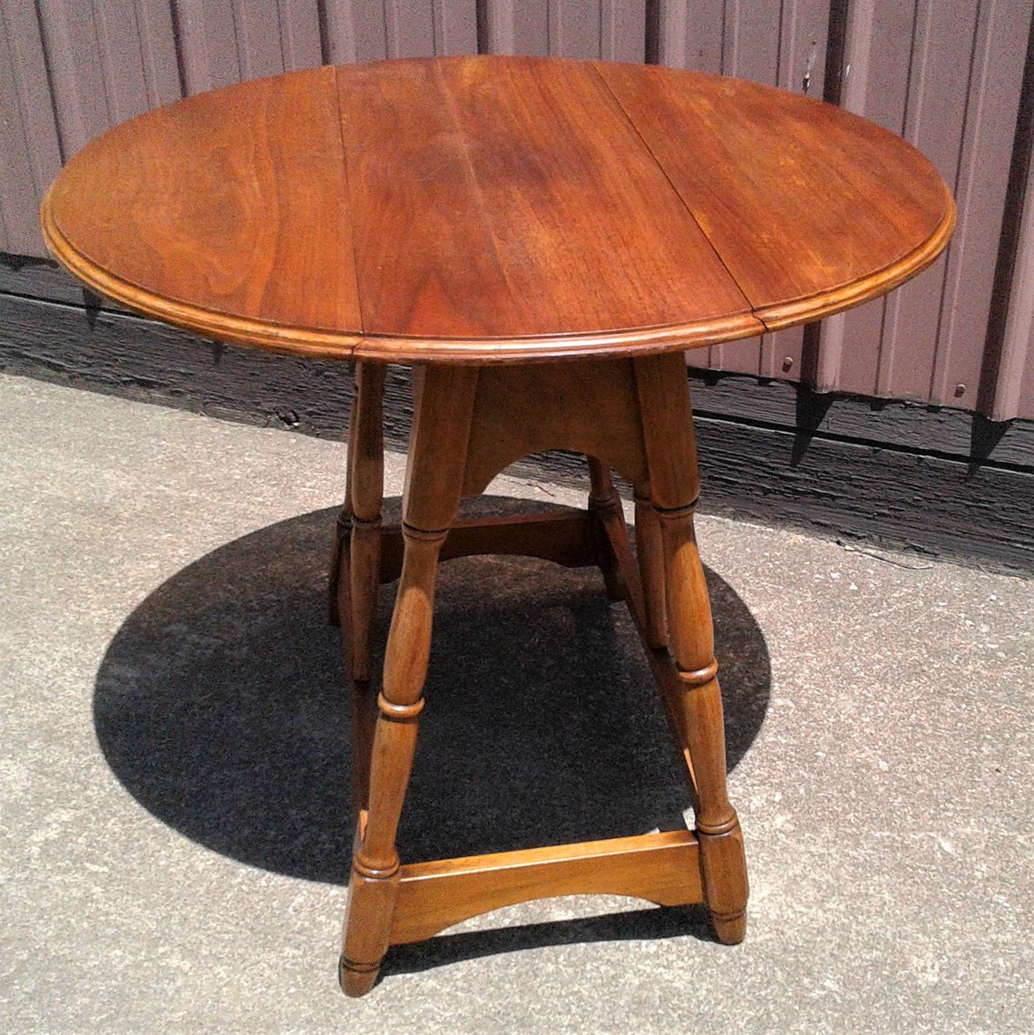 Antique Mahogany Narrow Drop Leaf Round Table W Splayed Legs - Etsy