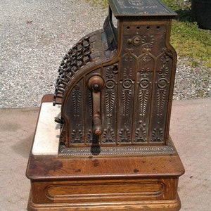 Antique 1912 Brass National Cash Register NCR 416 Empire Style - Etsy