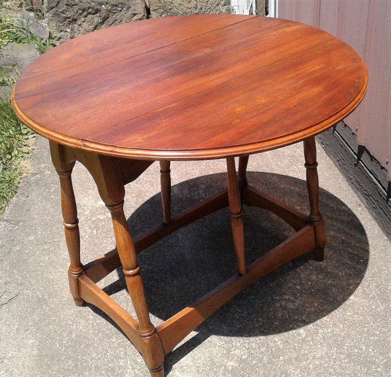 Antique Mahogany Narrow Drop Leaf Round Table W Splayed Legs - Etsy