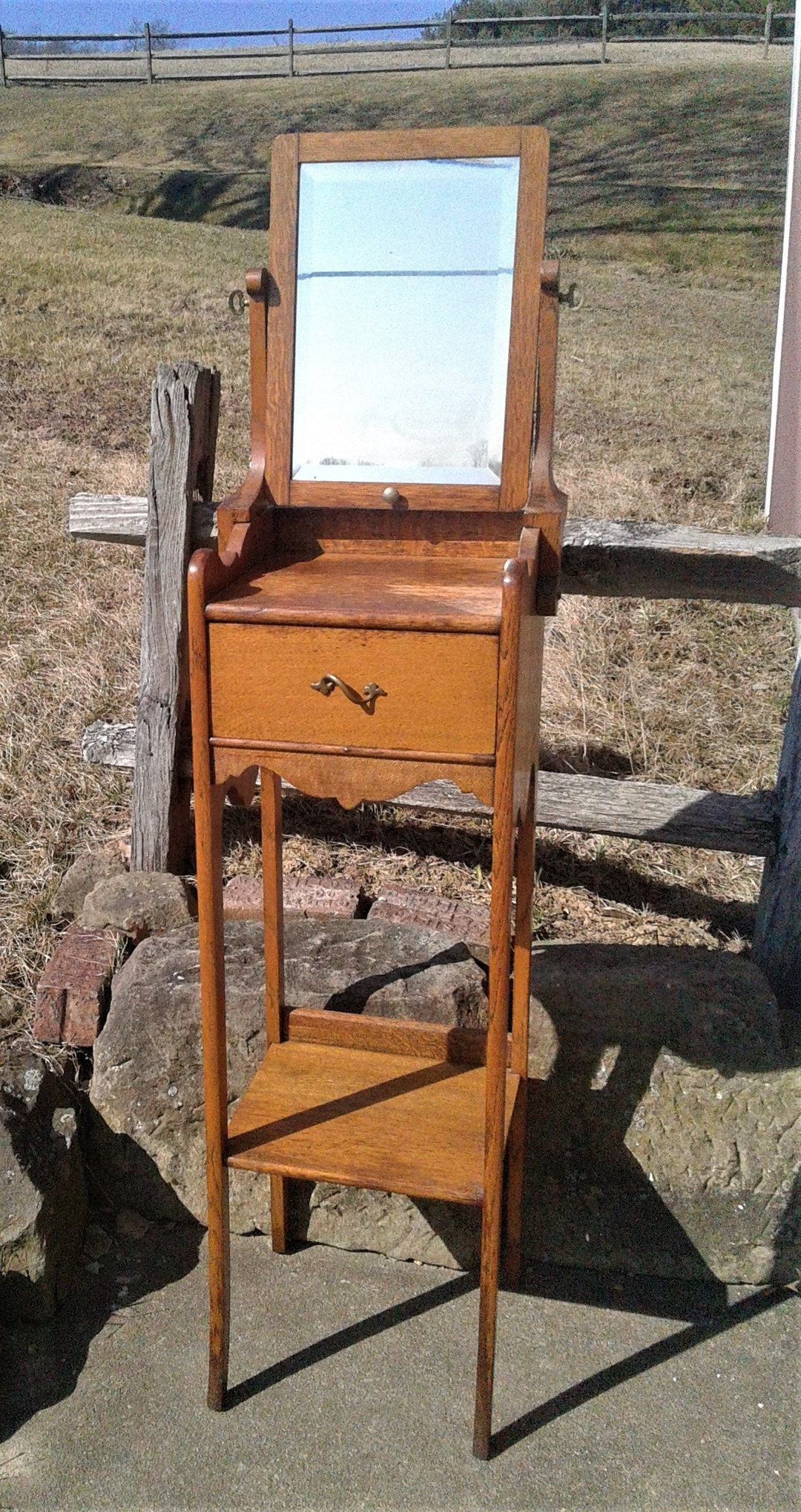 Antique Rare Gentlemen's Shaving Stand Quarter Sawn Oak - Etsy