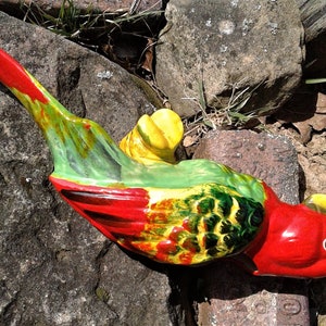 Vintage 1950s Hanging Ceramic Parrot Macaw Bird Planter - Etsy
