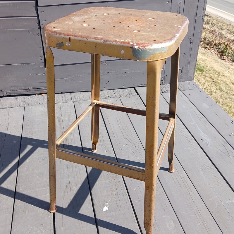 Vintage Metal Stool - Etsy