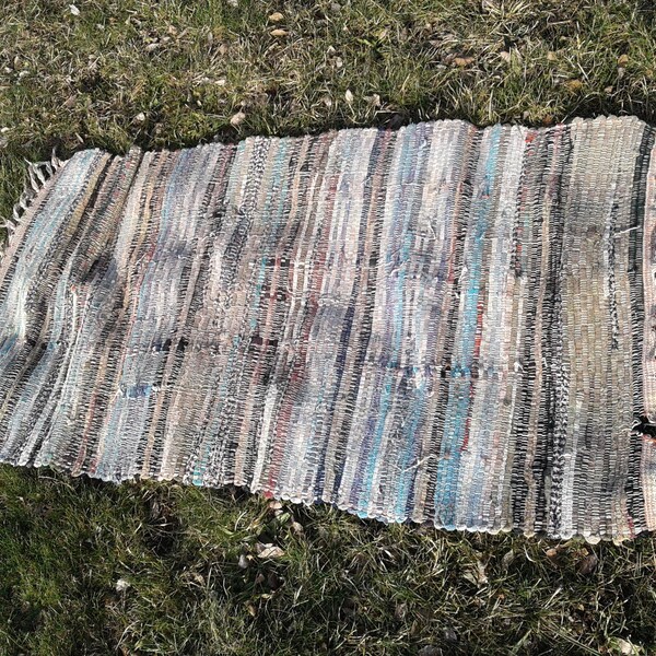 Blue Rag Rug - Etsy