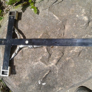 Retro Black and Silver Plastic Crucifix by Molded Products Corporation ...