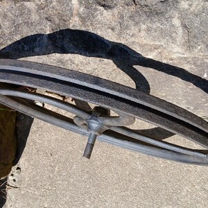 Antique Cast Iron Flywheel for Foot Treadle Powered Machinery 17.50 in ...