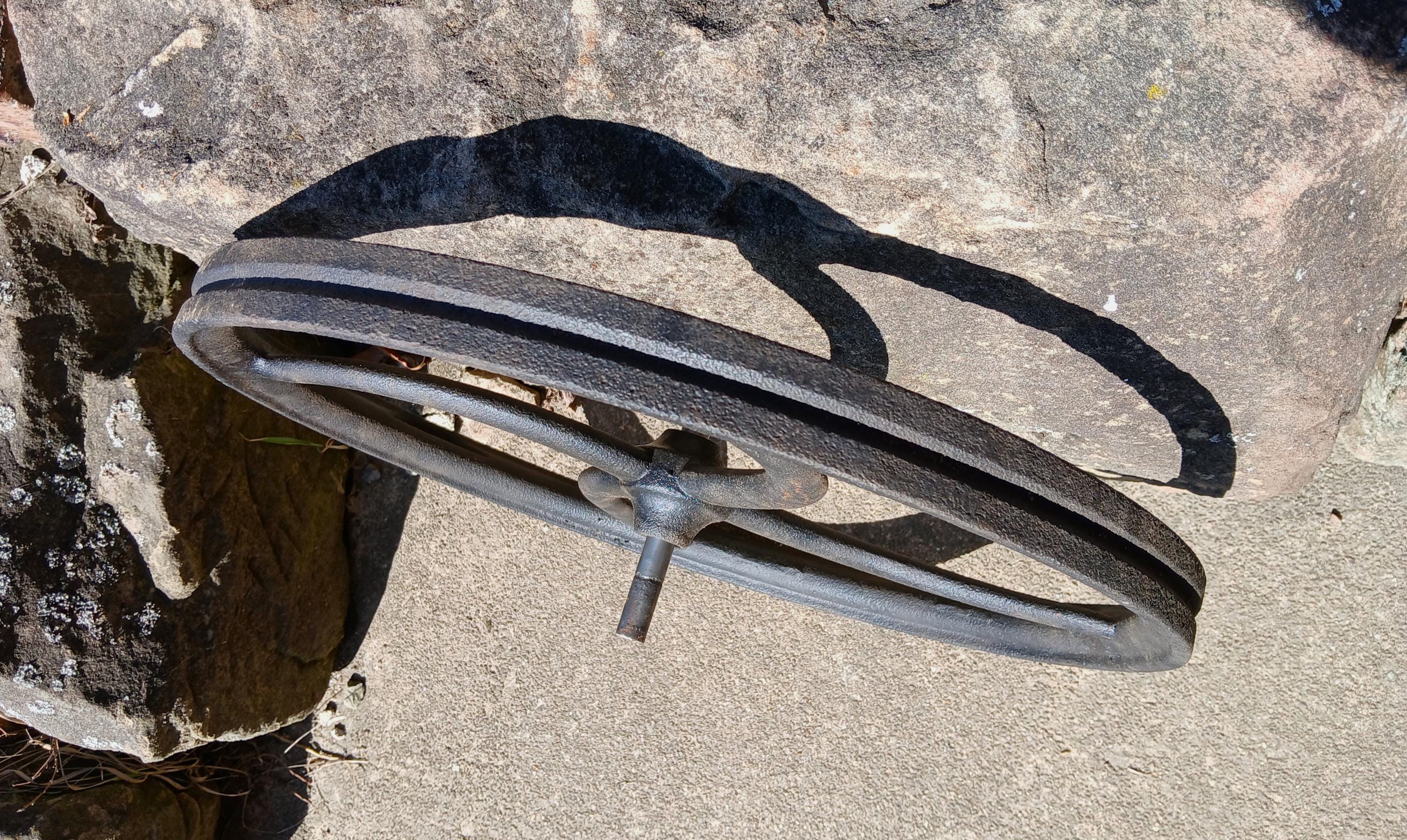 Antique Cast Iron Flywheel for Foot Treadle Powered Machinery 17.50 in ...