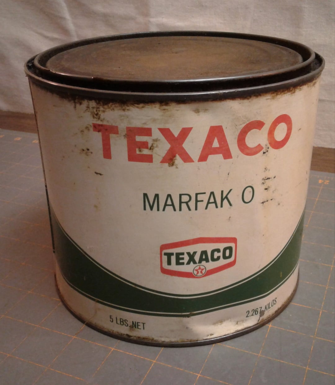 Vintage Texaco Marfak O 5 Lb Grease Can Petrolina Gas and Oil - Etsy