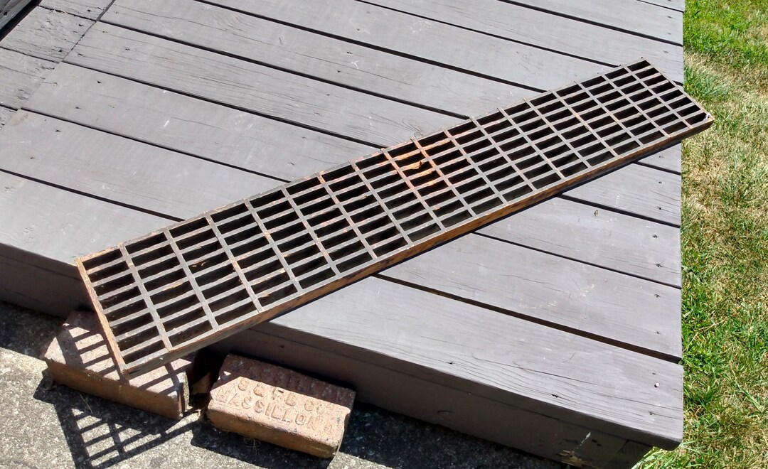 Antique Wooden Floor Register Grate Cold Air Return Original Dark ...