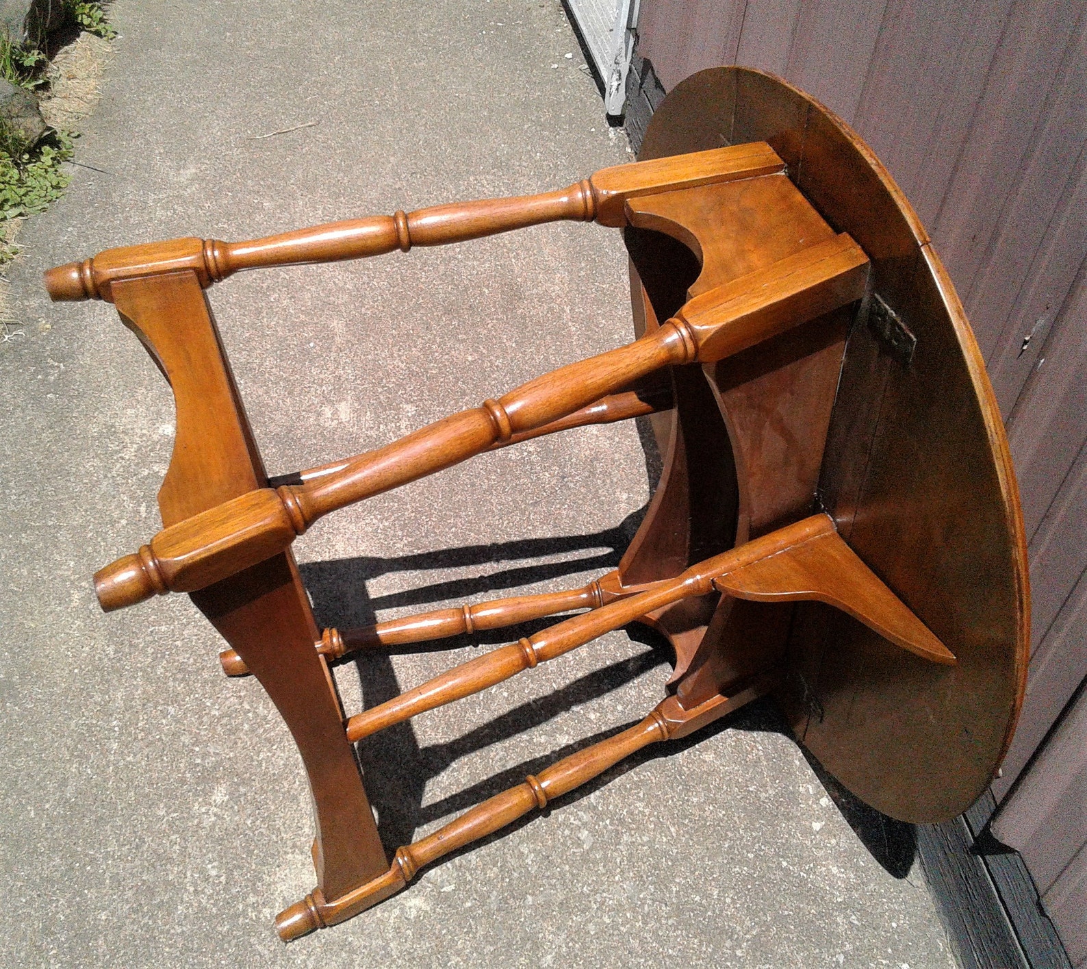Antique Mahogany Narrow Drop Leaf Round Table W Splayed Legs - Etsy