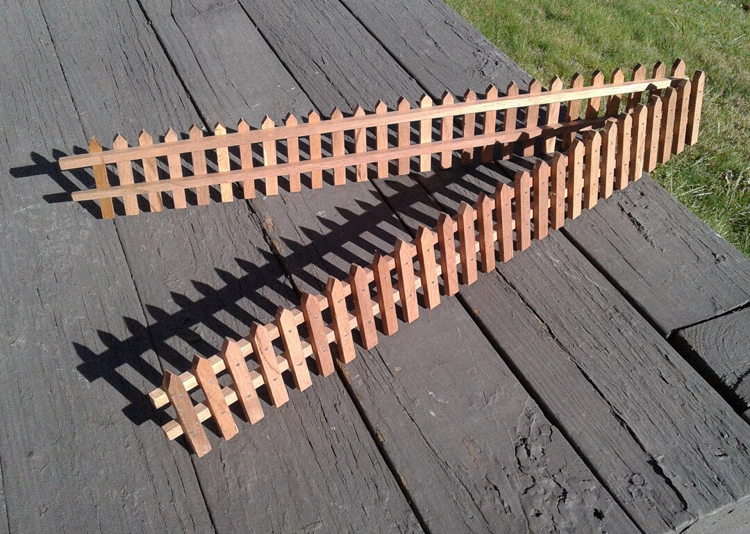 Vintage Wooden Toy Picket Fence Amish Built With Hinges Walnut Wood - Etsy