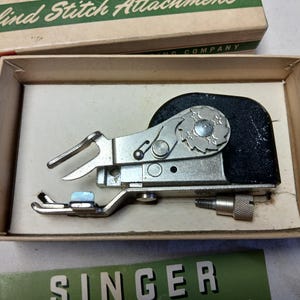 Vintage SINGER Blind Stitch Attachment in Original Box 160616 With ...