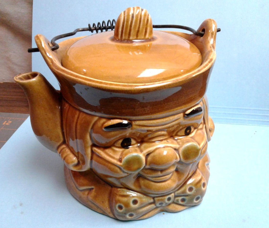 Vintage Benjamin Franklin Tea Pot Wire Handle Japan - Etsy