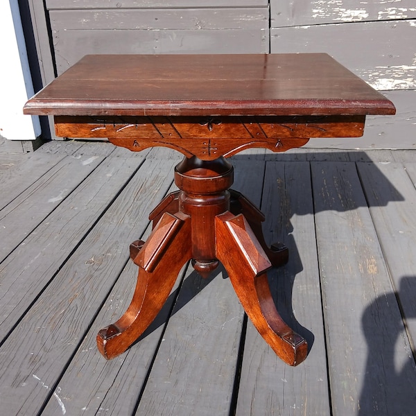 Antique Mahogany Stool - Etsy
