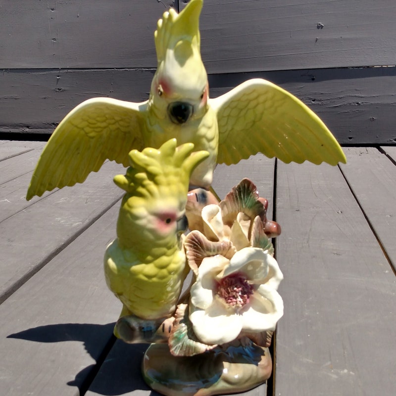 Mcm Yellow Bird Figurines - Etsy