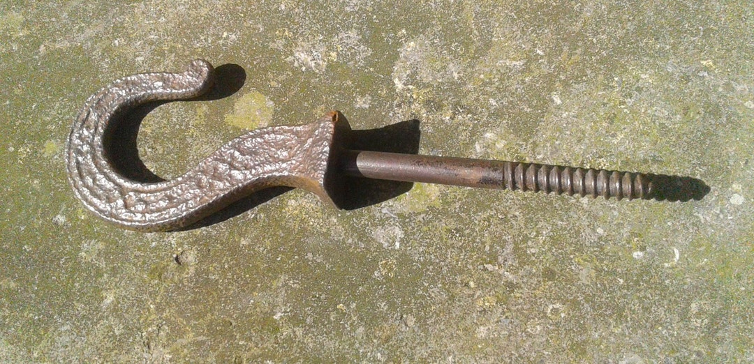 Antique Victorian Cast Iron Hook Heavily Built 1880s - Etsy