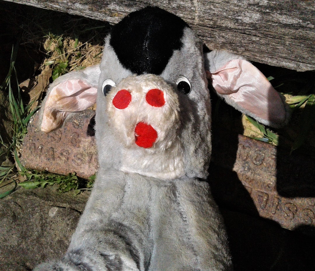 Antique Childs Stuffed Blue Toy Donkey W Googly Plastic Eyes - Etsy