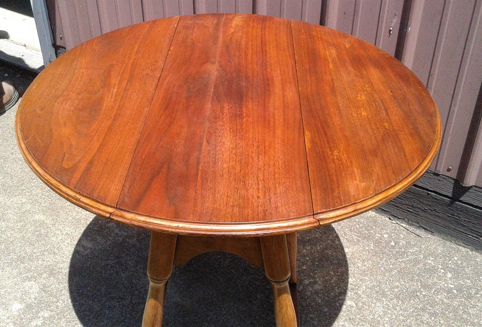 Antique Mahogany Narrow Drop Leaf Round Table W Splayed Legs - Etsy