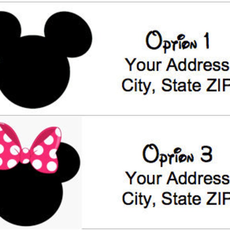 Minnie Mouse Address Labels - Etsy