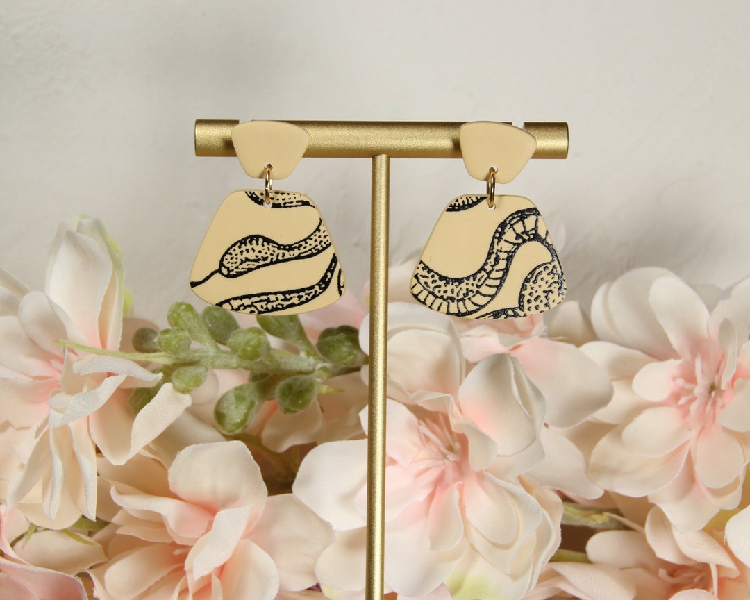 SARA // Slitherin Snakes Earrings Polymer Clay Earrings - Etsy