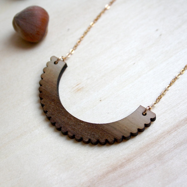 Wood Necklace - Etsy