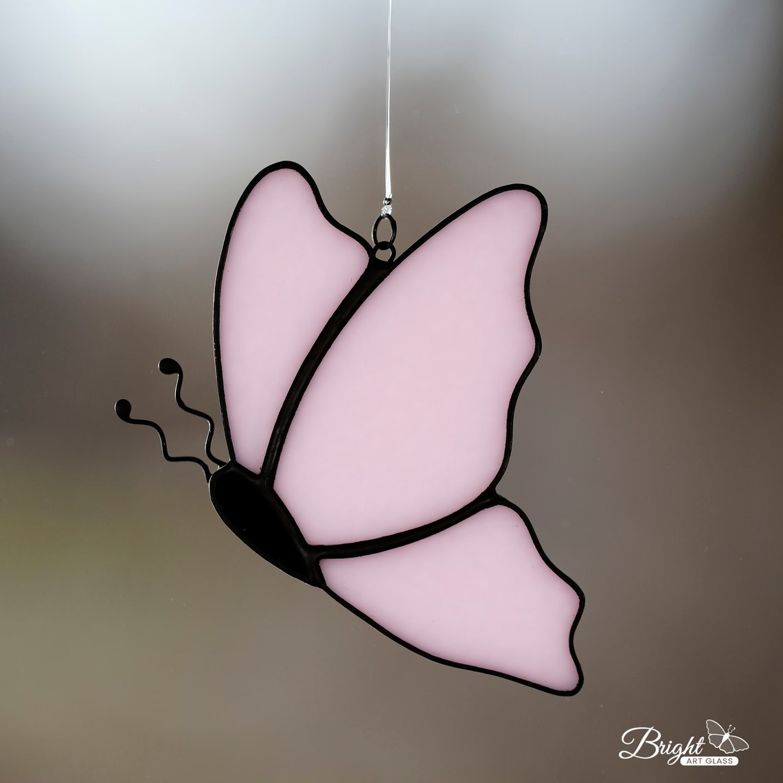 Stained Glass Pink Butterfly Suncatcher Pink Butterflies - Etsy