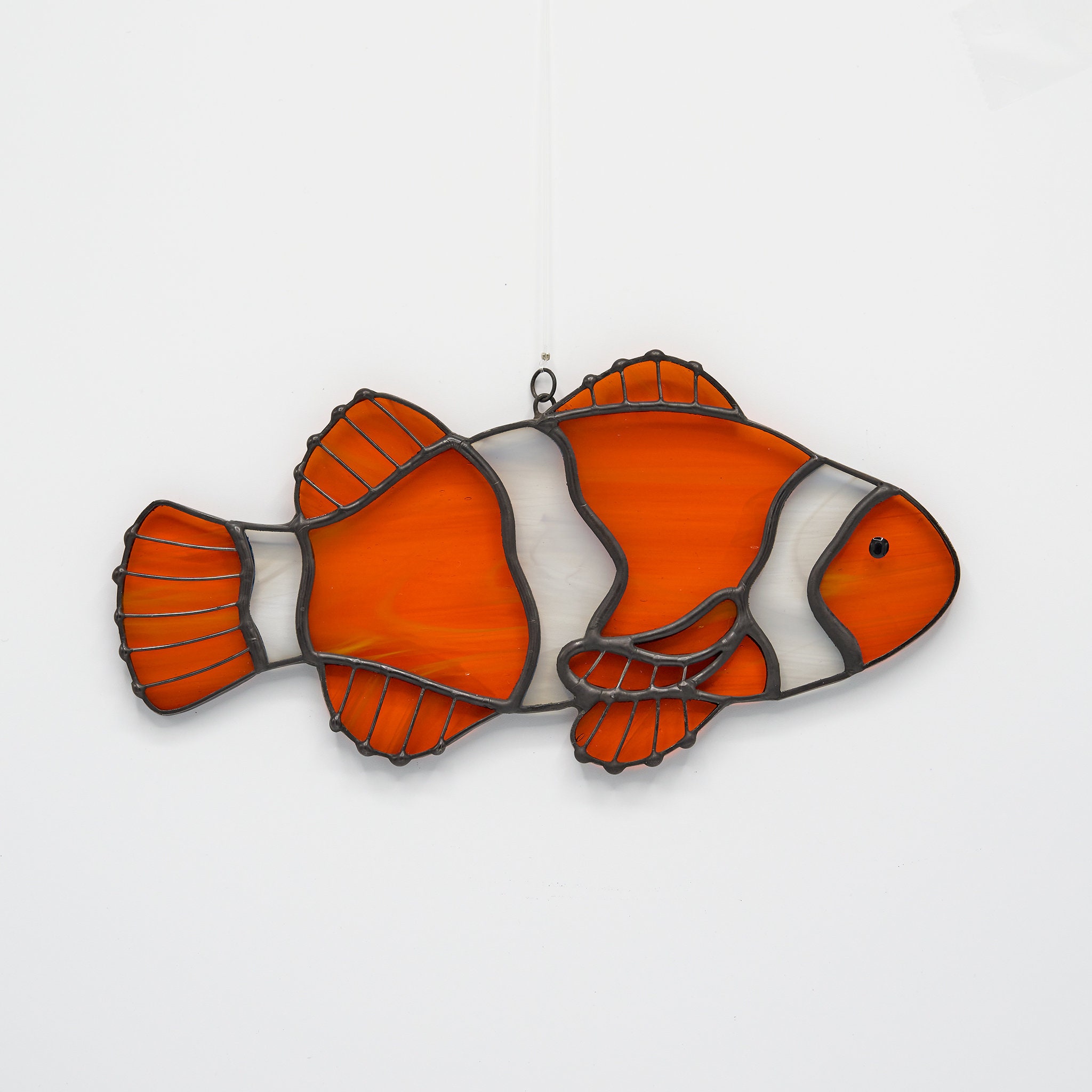 Clownfish Suncatcher Stained Glass Clownfish Anemonefish | Etsy