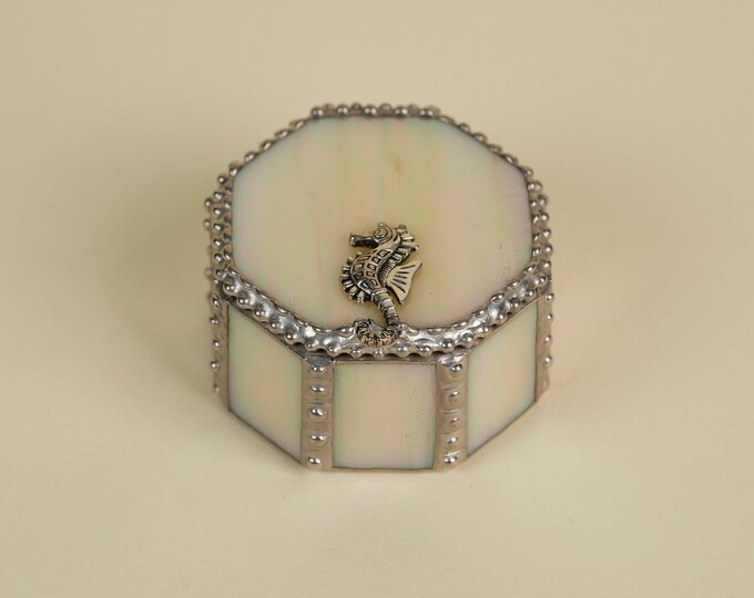 Seahorse Stained Glass Box Tiny Box Jewelry Box Seahorse - Etsy