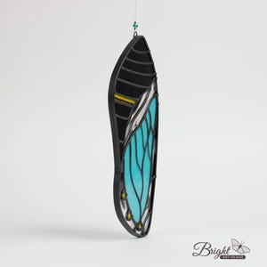 Turquoise Monarch Butterfly Chrysalis, Stained Glass Suncatcher ...