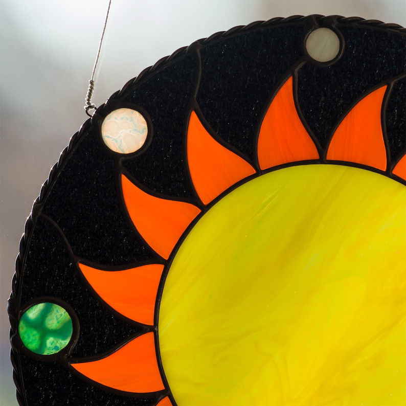 Stained Glass Solar System Suncatcher Sun Decor Solar System - Etsy
