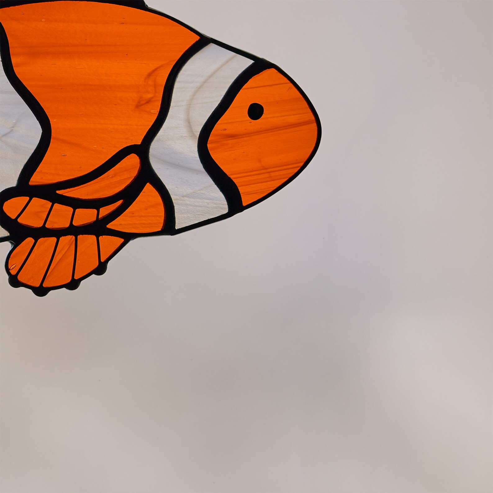Clownfish Suncatcher Stained Glass Clownfish Anemonefish | Etsy