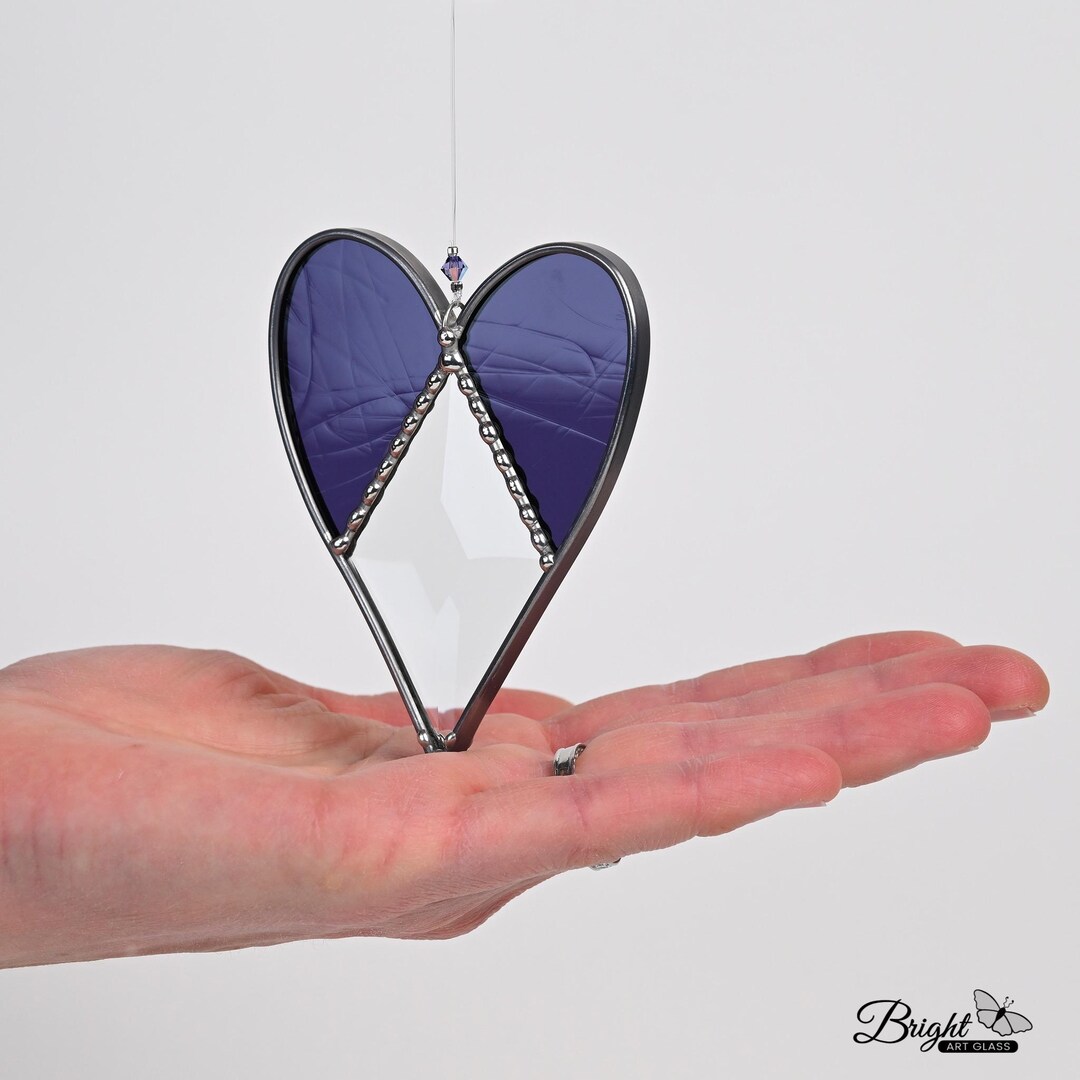 Stained Glass Heart Suncatcher Valentine Gift Idea Unique Valentine's ...