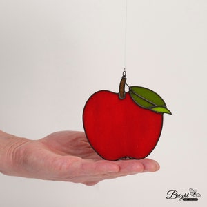 Apple, Stained Glass Apple Suncatcher, Apple Ornament, Apple Decor ...