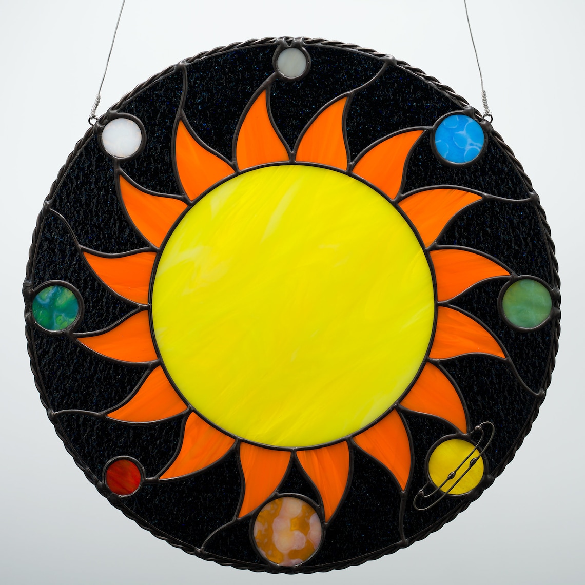 Stained Glass Solar System Suncatcher Sun Decor Solar System - Etsy