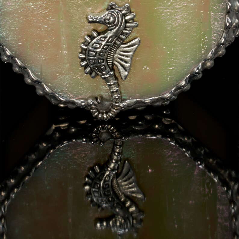 Seahorse stained glass box tiny box jewelry box seahorse | Etsy