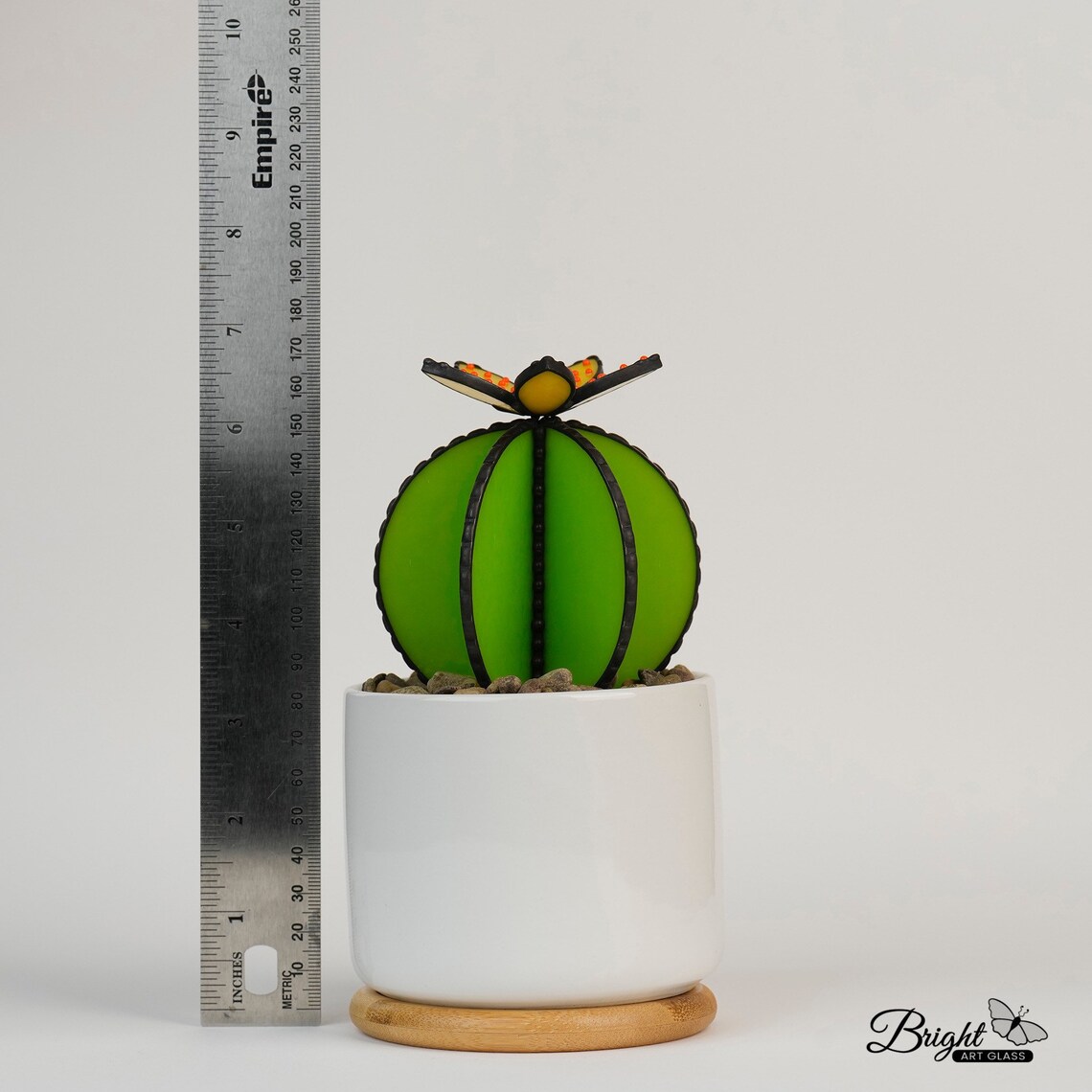 Large Stained Glass Cactus Plant Stick Glass Succulent - Etsy