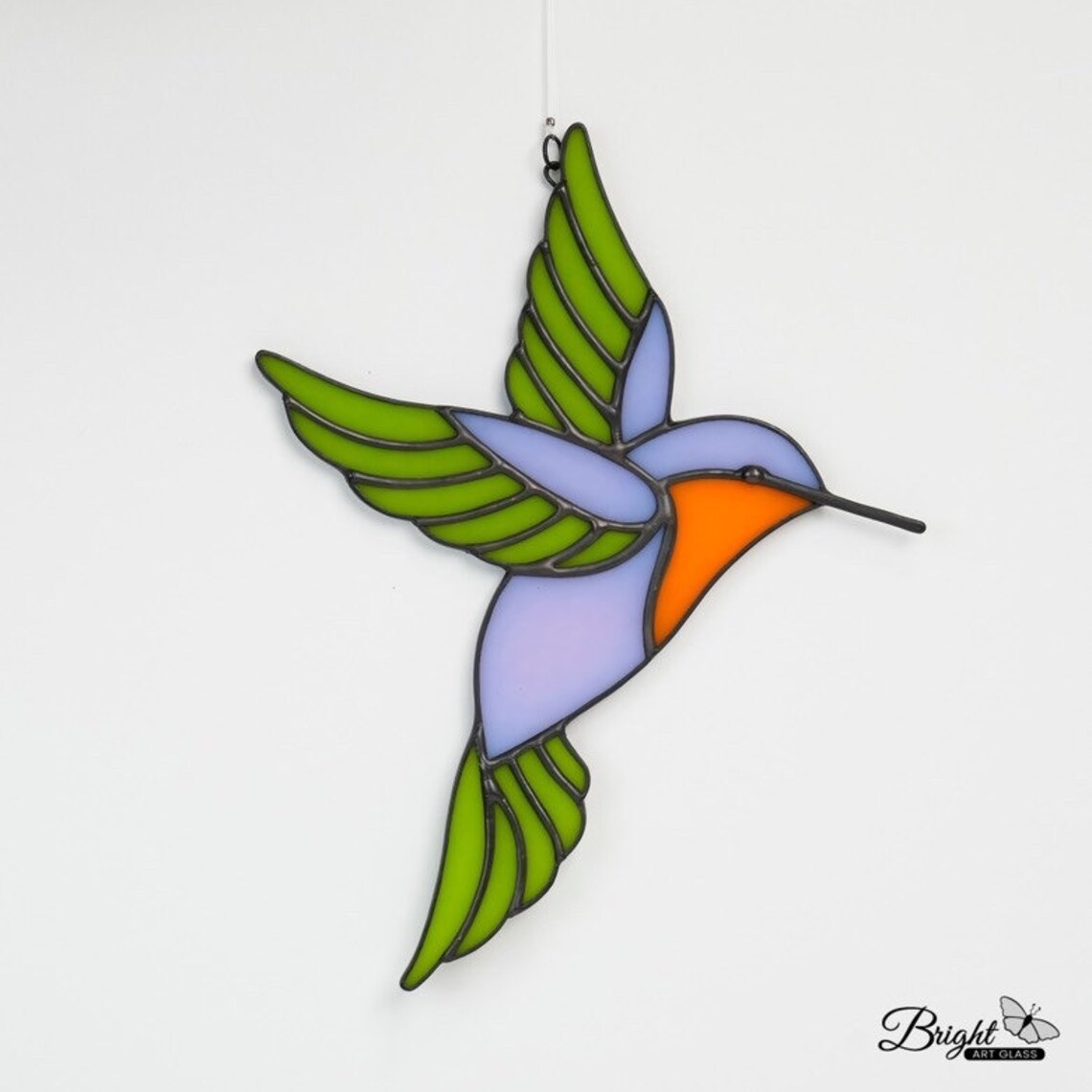 Stained Glass Hummingbird Suncatcher Bird Decor Bird Lover - Etsy