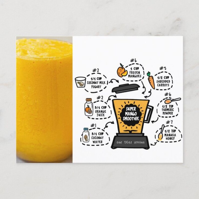 36 Recipe Cards of Dairy-free Smoothies, Printable Recipes, Recipes ...