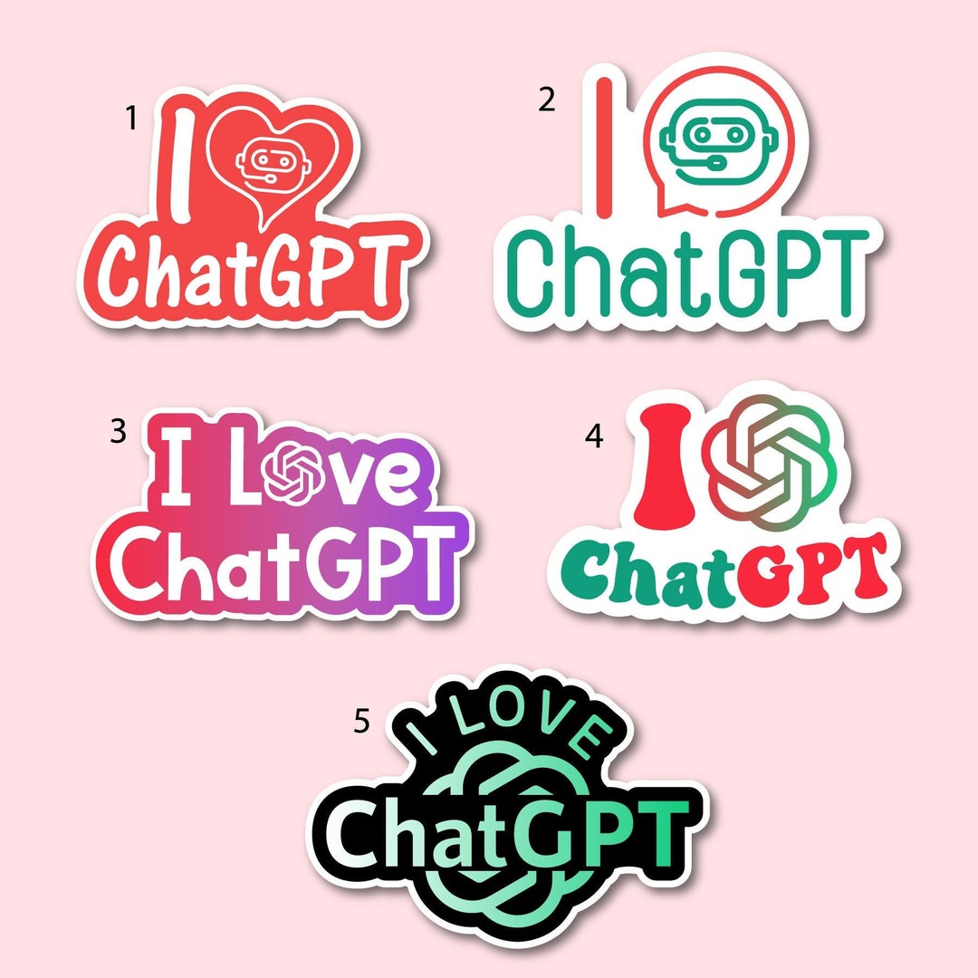 I Love Chatgpt Digital Stickers - INSTANT DOWNLOAD Pngs - Etsy