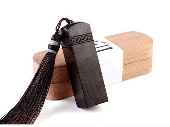 Black Ebony Asian Name Chop / Personal Stamp Customized With | Etsy