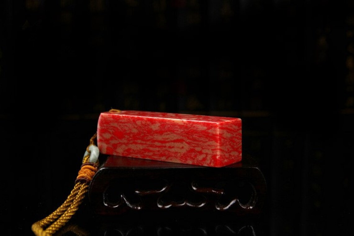 Red Chinese Chop Set With Gift Box / Traditional Chinese Stone | Etsy