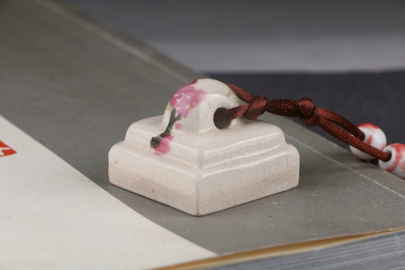 Square Porcelain Name Chop / Chinese Signature Seal / Ceramic | Etsy