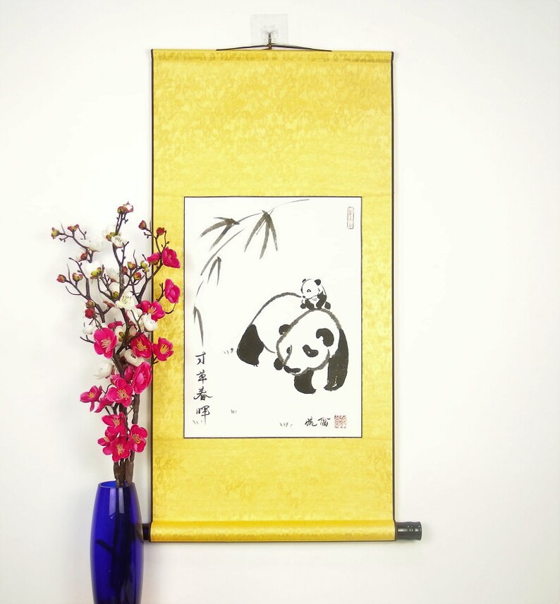 Sumi-e Panda Art / Sumi Ink Painting of Panda / Cute Chinese - Etsy