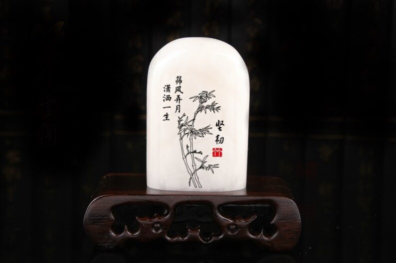 Chinese Oval Seal Chops / Signature Seals / Chinese Flower - Etsy