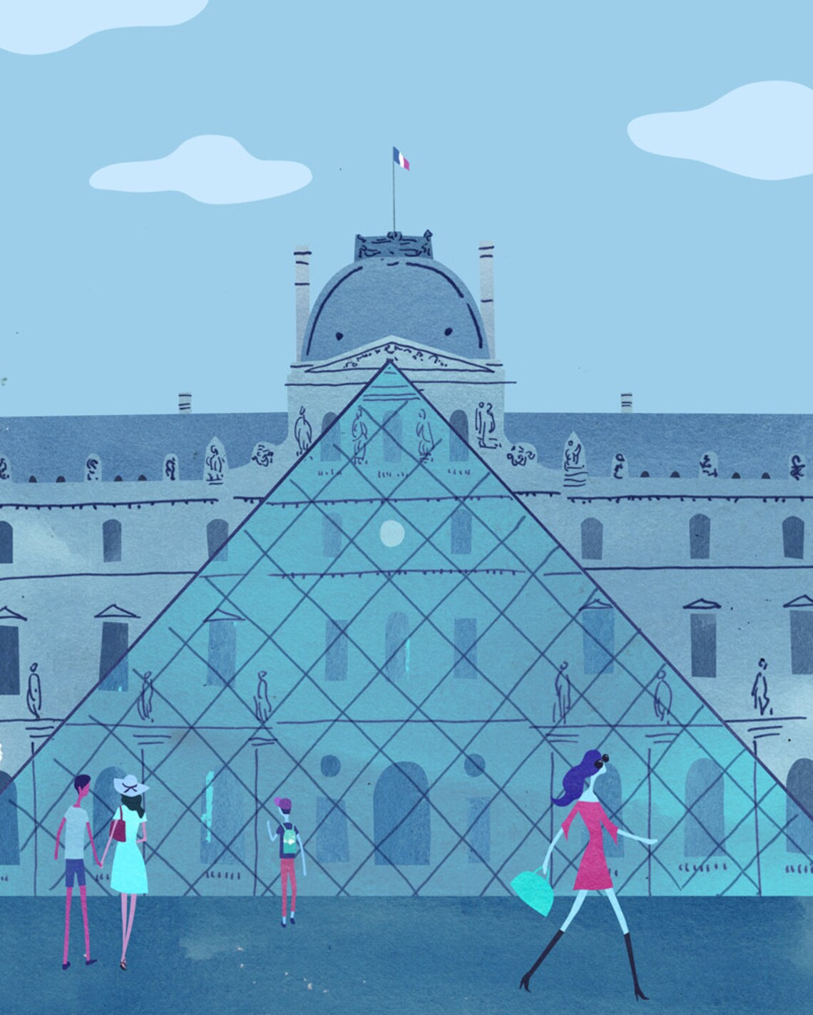 Museums, Louvre. Limited Edition Print. - Etsy